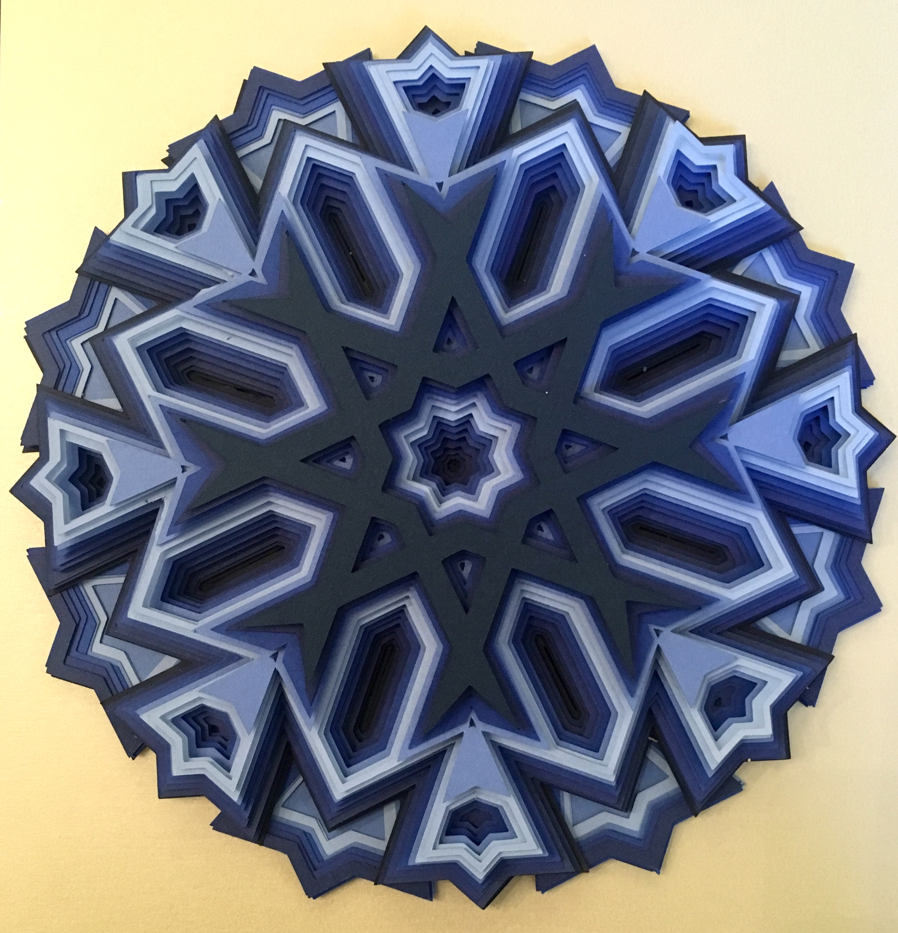 Layered Paper Art – star circle – INSIYA DHATT